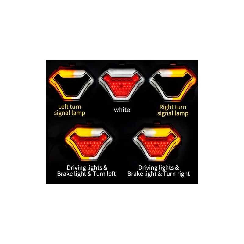 Stop Led Yamaha R3 Mt03 Mt07 Borde Blanco - Importados M y C